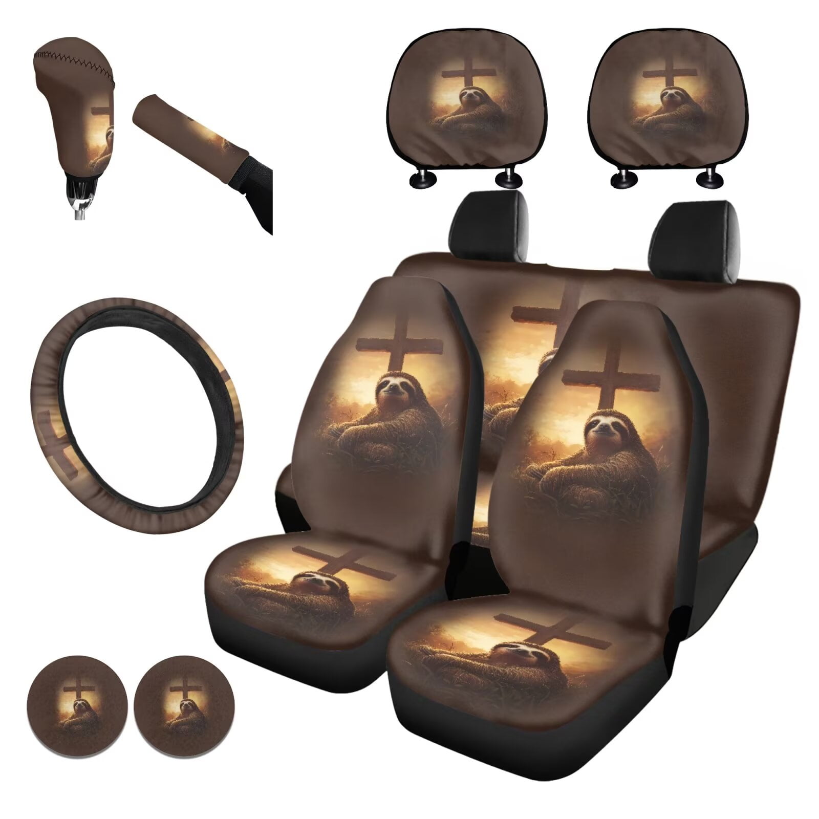 Garronmavis Brown Otter Car Accessories Set Comfortable for Full ...