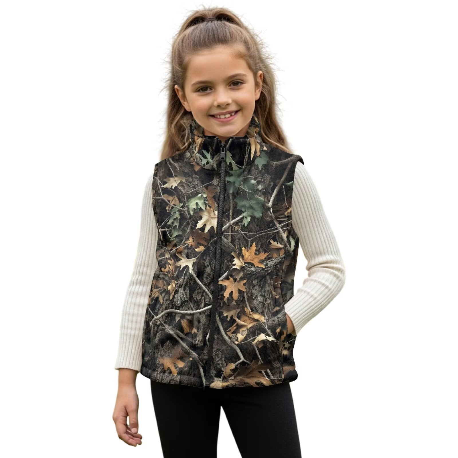 Garronmavis Camo Hunting Forest Girls Sleeveless Vests Size 9-10 ...