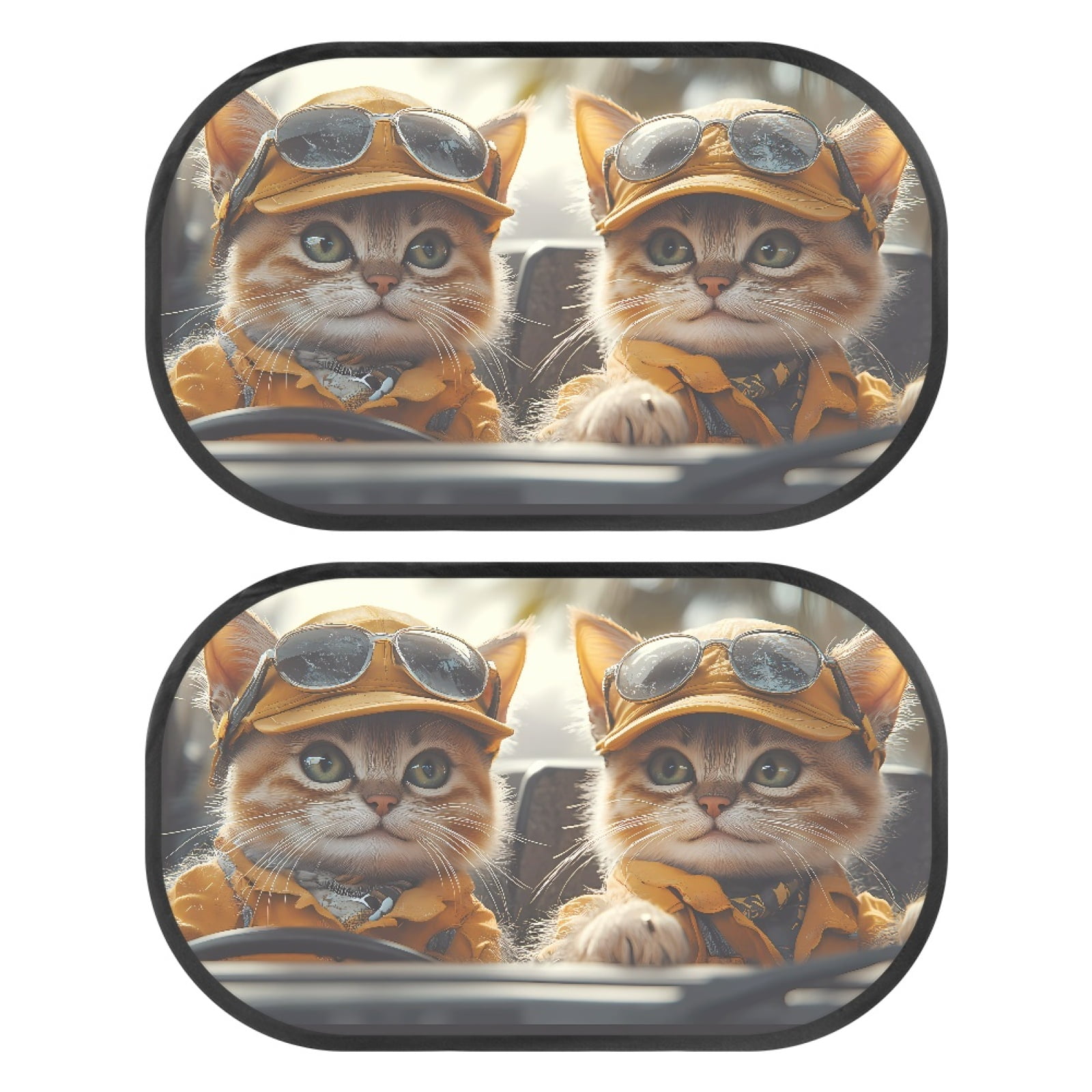 Garronmavis Cat Driver Funny Pictures 2 Pack Car Window Shades Baby ...