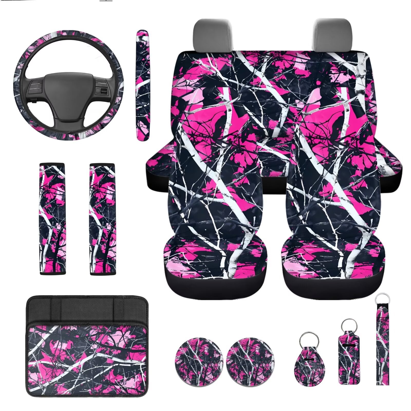 Garronmavis Cherry 13 Pieces Car Accessory Set Universal Auto Cover ...