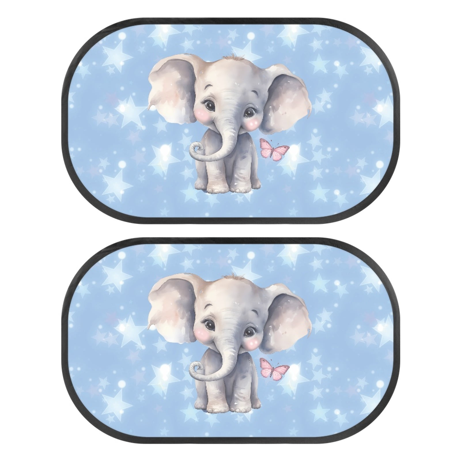 Garronmavis Cute Elephant 2 PC Car Sun Shade Window Shade Baby in Car ...