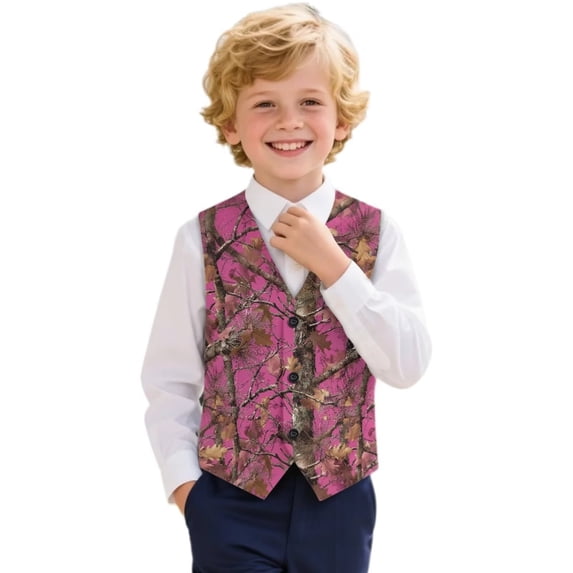 Garronmavis Cute Pink Camo Boys Outerwear Vests Versatile Boy's 3 ...