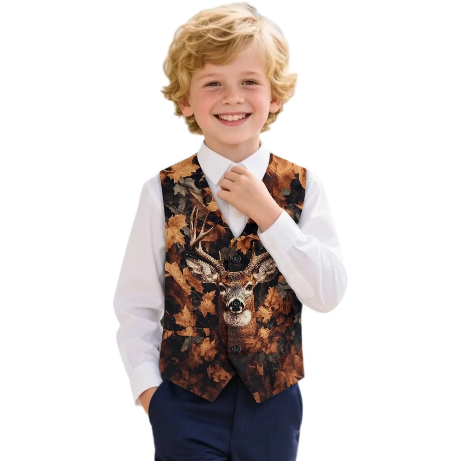 Garronmavis Deer Boys Vest Size 7-8 Comfortable Camo Forest Boy's 3 ...