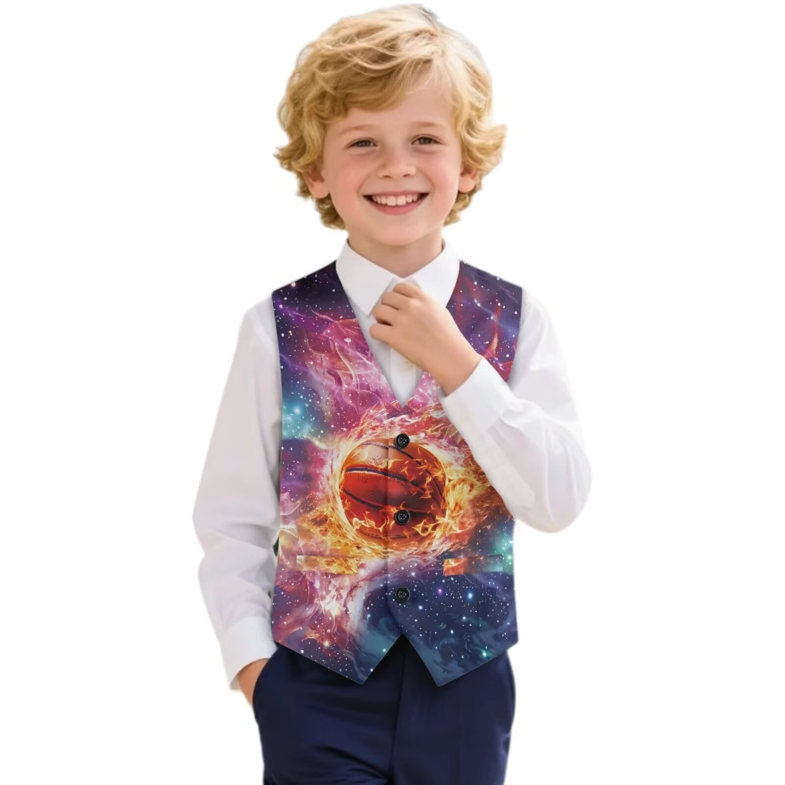 Garronmavis Galaxy Boys Vest Size 9-10 Versatile Basketball Sleevless ...