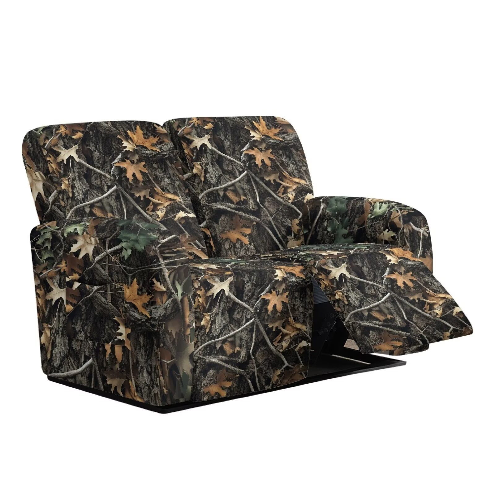 Garronmavis Hunting Tree Camo Forest 2 Seats Recliner Chair Covers with ...