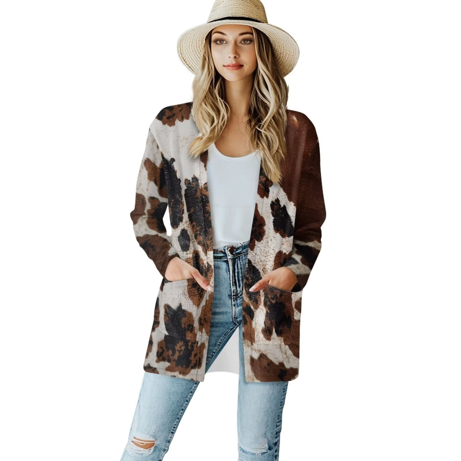 Garronmavis Long Sleeve Cardigans for Women Casual Dressy Tops Light ...