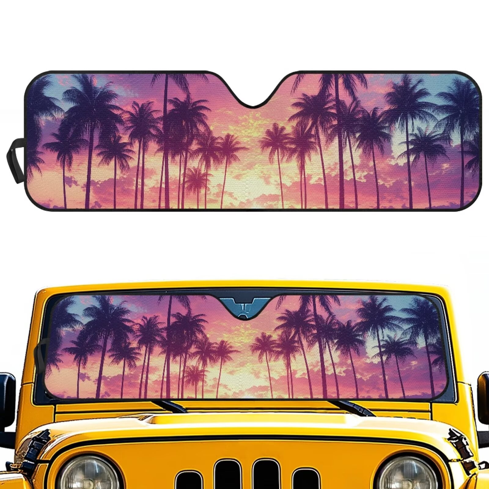 Garronmavis Windshield Sunshade for Wrangler TJ JK Hawaii Palm Tree ...