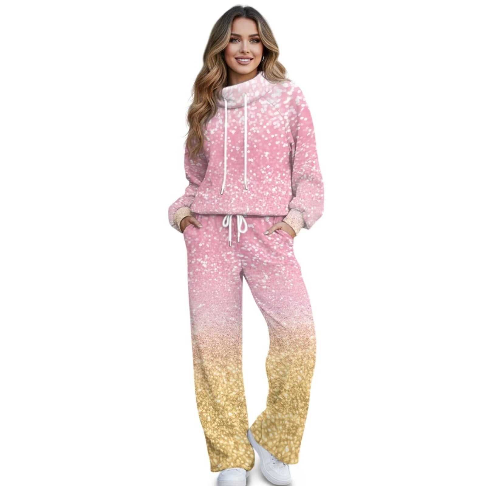 Garronmavis Sweat Sets for Women 2 Piece Casual Long Sleeve Hoodie with ...