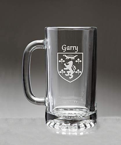 Garry Irish Coat of Arms Glass Beer Mug (Sand Etched) - Walmart.com