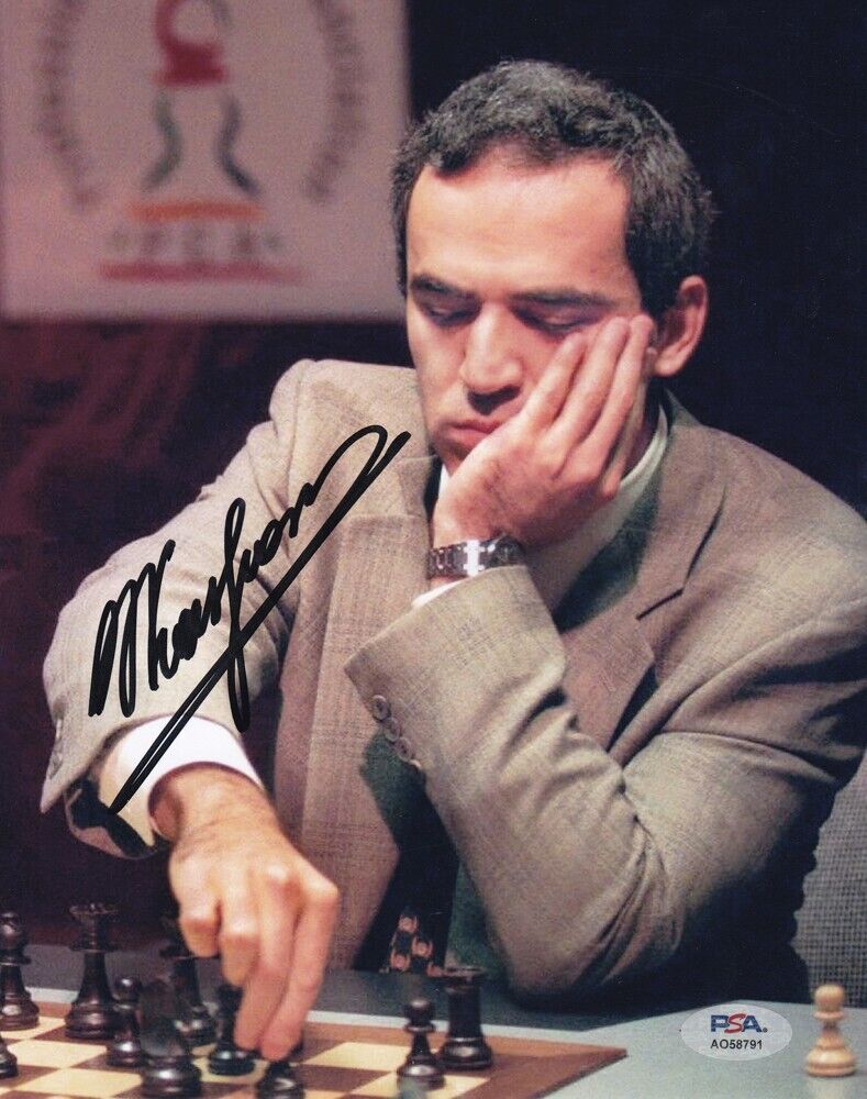 Pre-Owned Garry Kasparov Chess Grandmaster Signed Autograph 8x10 Photo ...