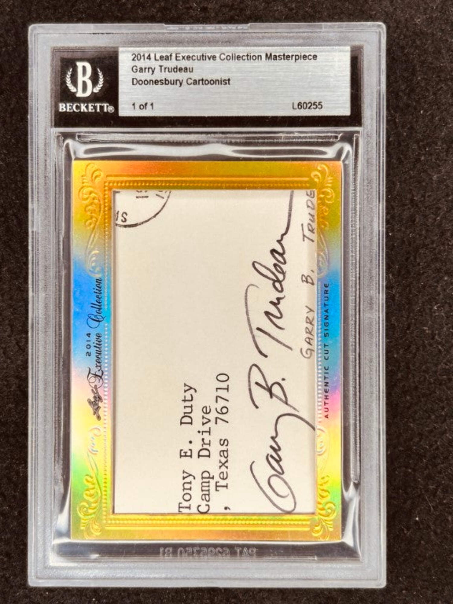 Garry Trudeau 2014 Leaf Masterpiece Cut Signature certified autograph ...