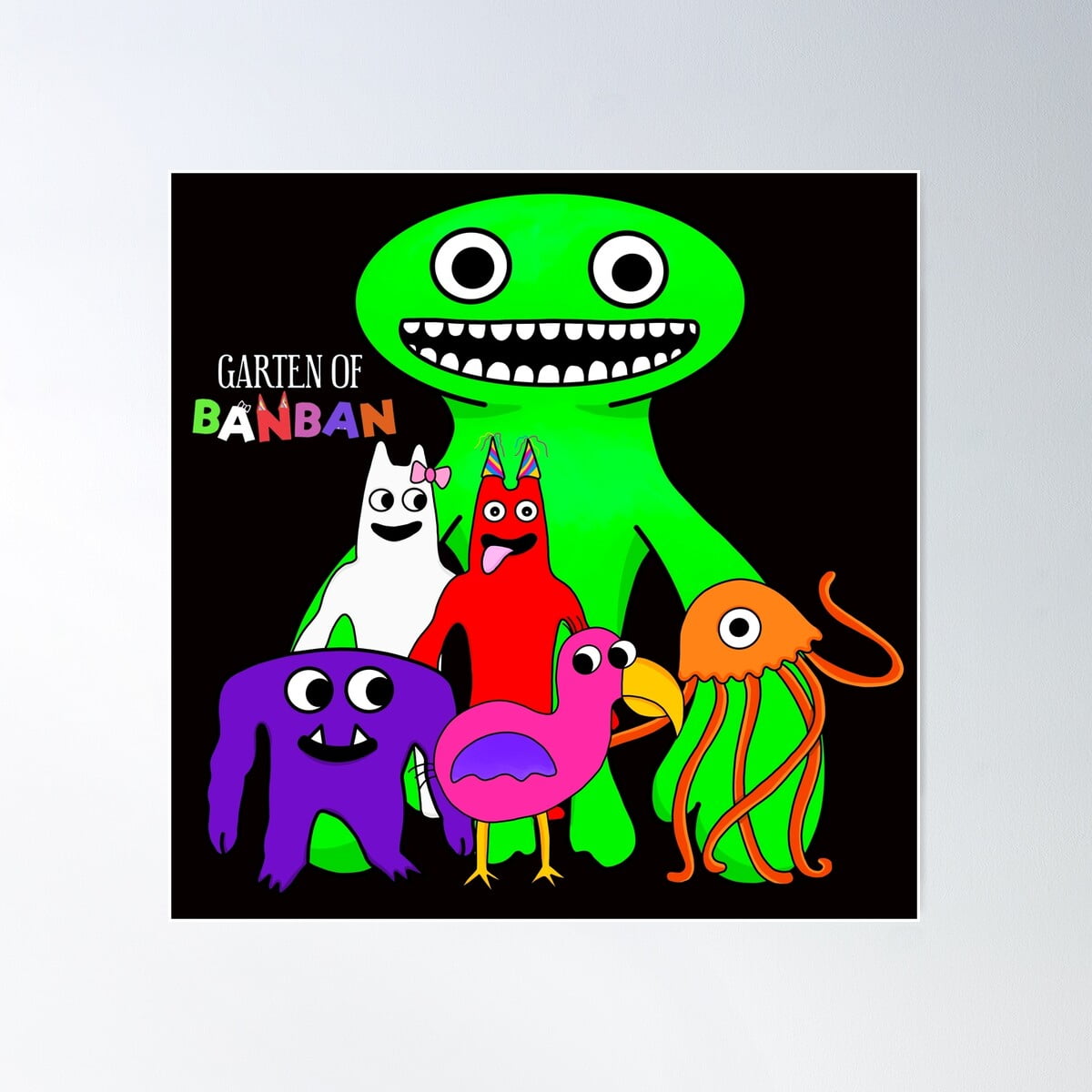 Garten Of Banban Group All Characters! Poster Wall Art, Modern Wall ...