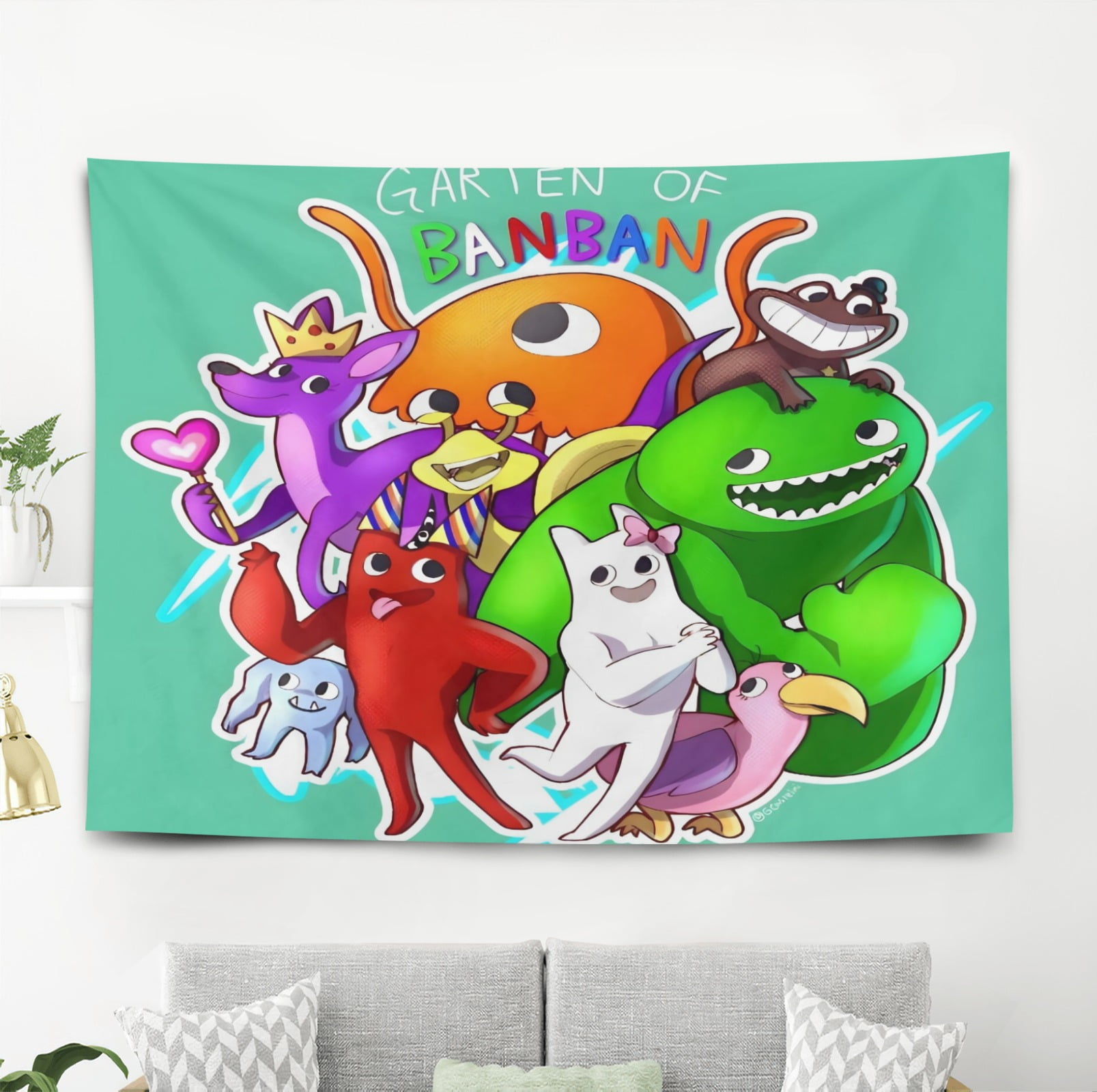 Garten Of Banban Pattern Wall Hanging 50*60 Inches High-Quality Peach ...