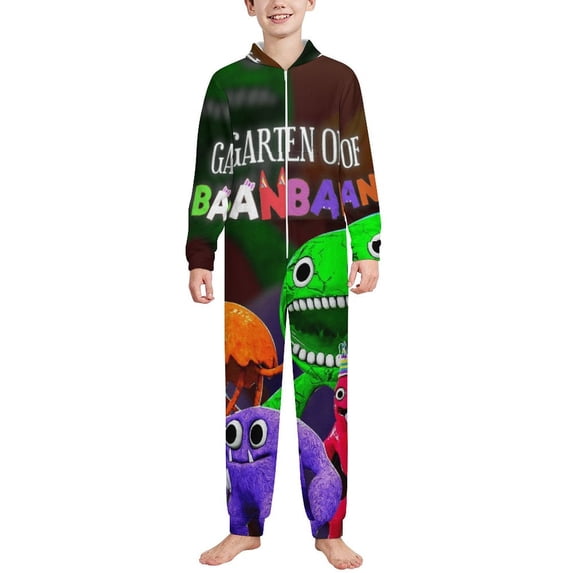 Garten of Banban One Piece Pajama Hooded Union Suit PJs Sleepwear ...