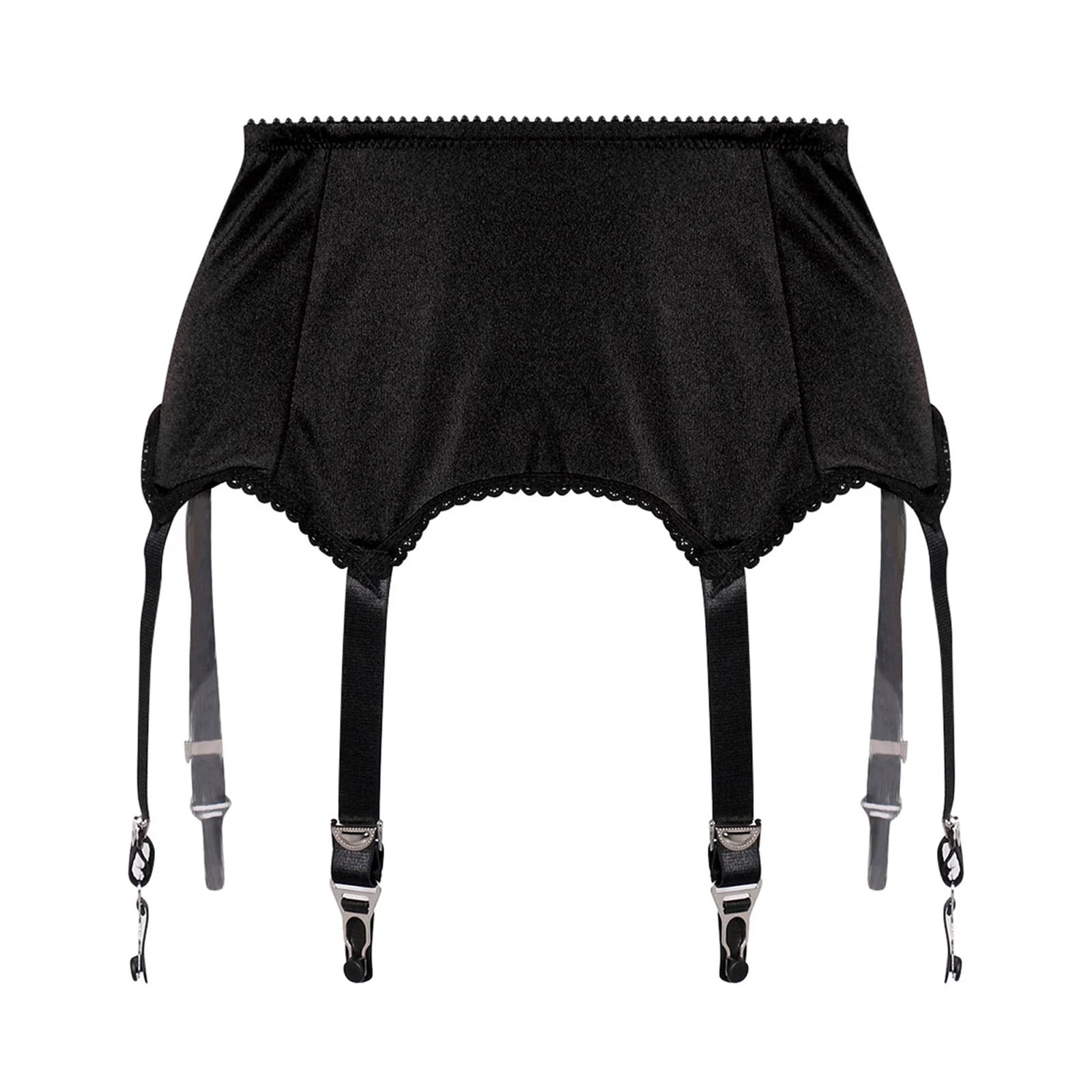 Garter Belt, Audhol Women's Lace Garter Belt with 6 Straps Metal Clip ...