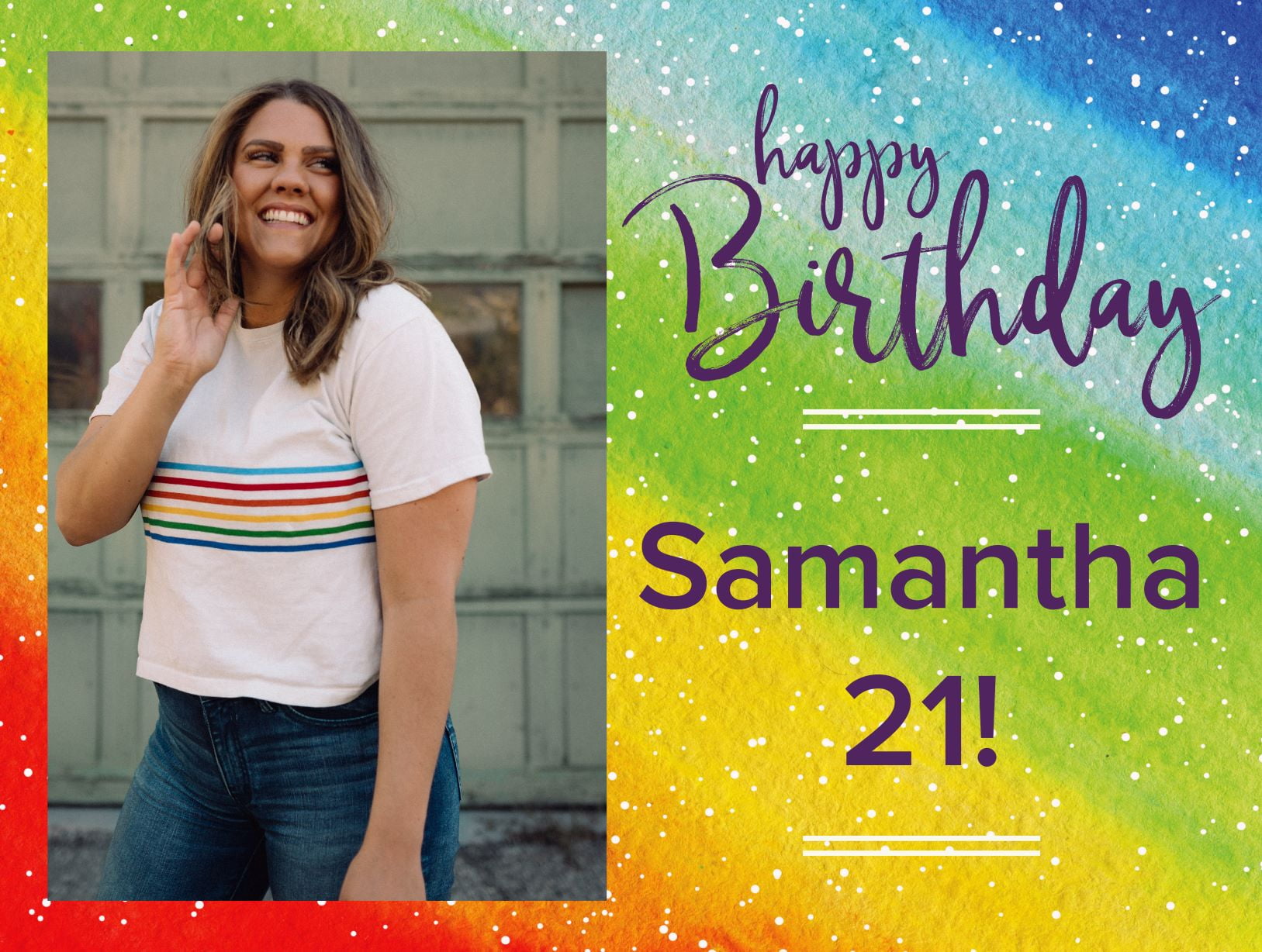 Gartner Studios Personalized Rainbow Birthday Yard Sign 24x18 - Walmart.com