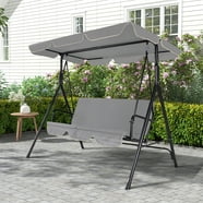 Mainstays Lawson Ridge 2-Seat Steel Outdoor Freestanding Porch Swing ...