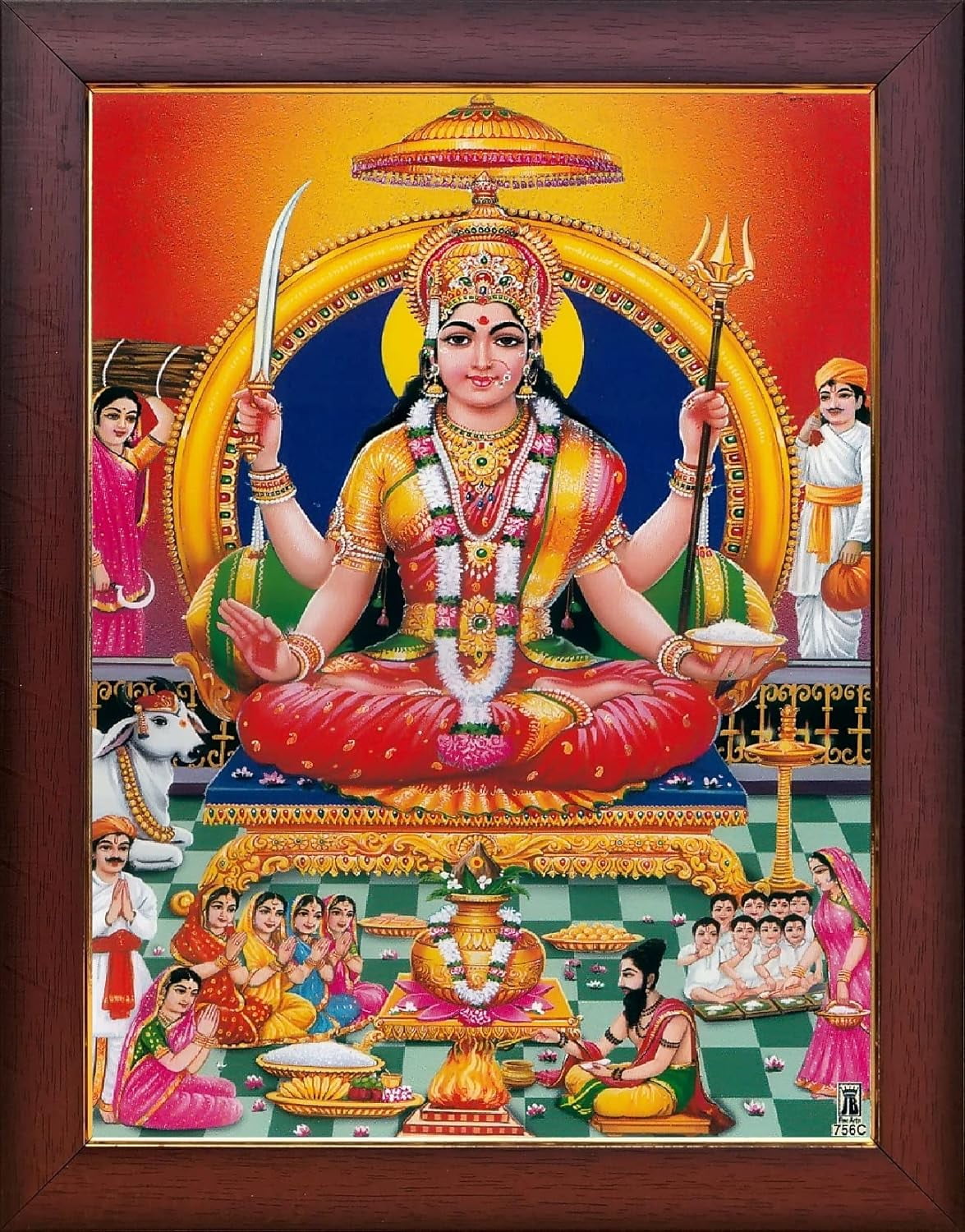 Garuda Photos Goddess Santoshi Mata ki Photo Frame Jai Santhoshi ...