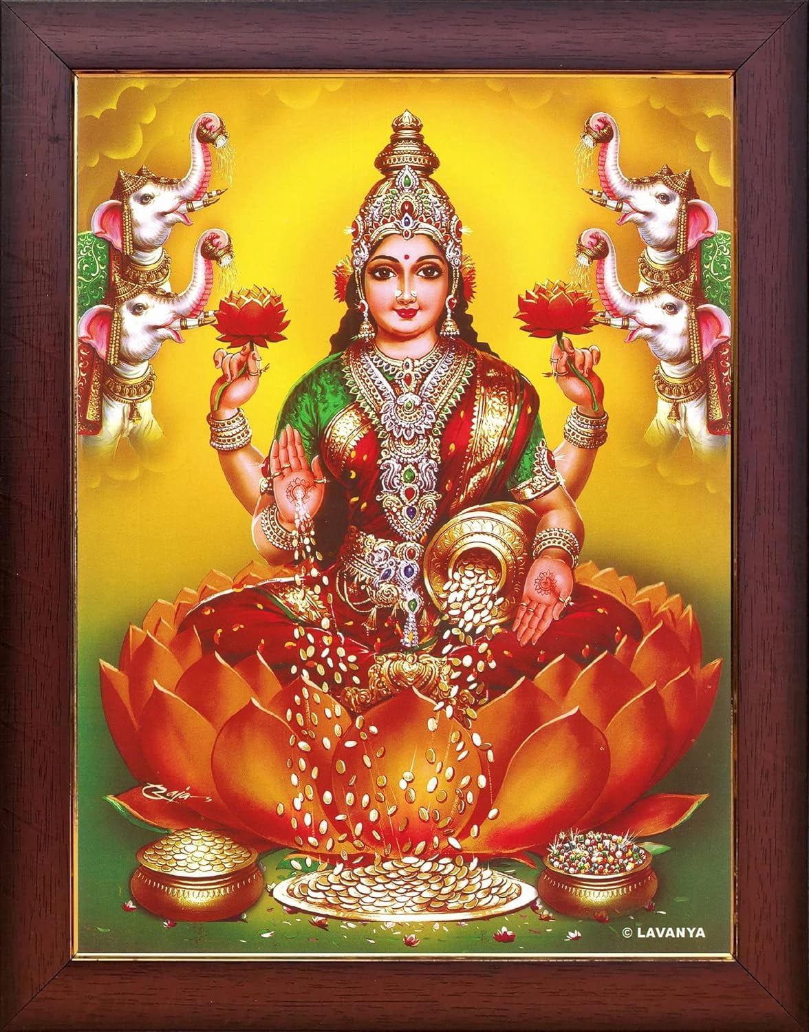 Garuda Photos Goddess Sri Maha Lakshmi Photo Frame Laxmi Devi Gaja ...