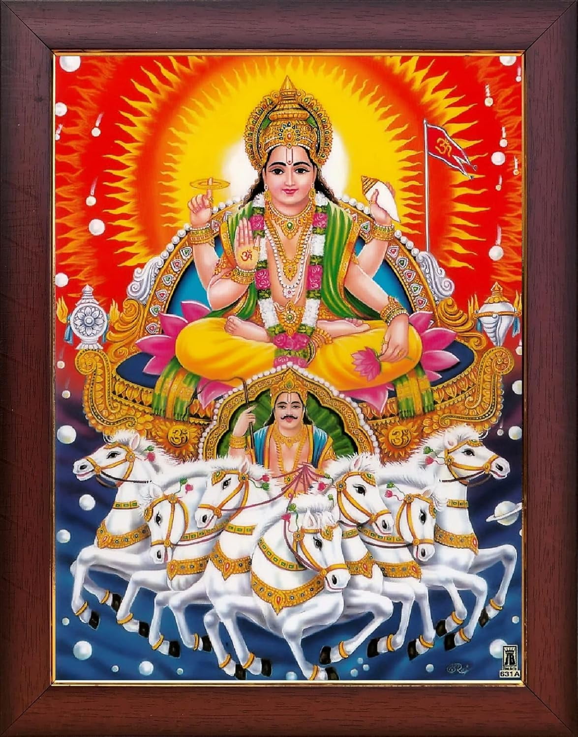 Garuda Photos Surya Dev Photo Frame Surya Suryanarayana Suraj Suryadev Sun Sooraj Dev Bhagwan ...