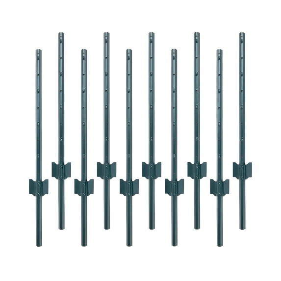 Garvee 10 Packs Fence Post, 3 Feet Garden Fence Stakes with U-Channel ...