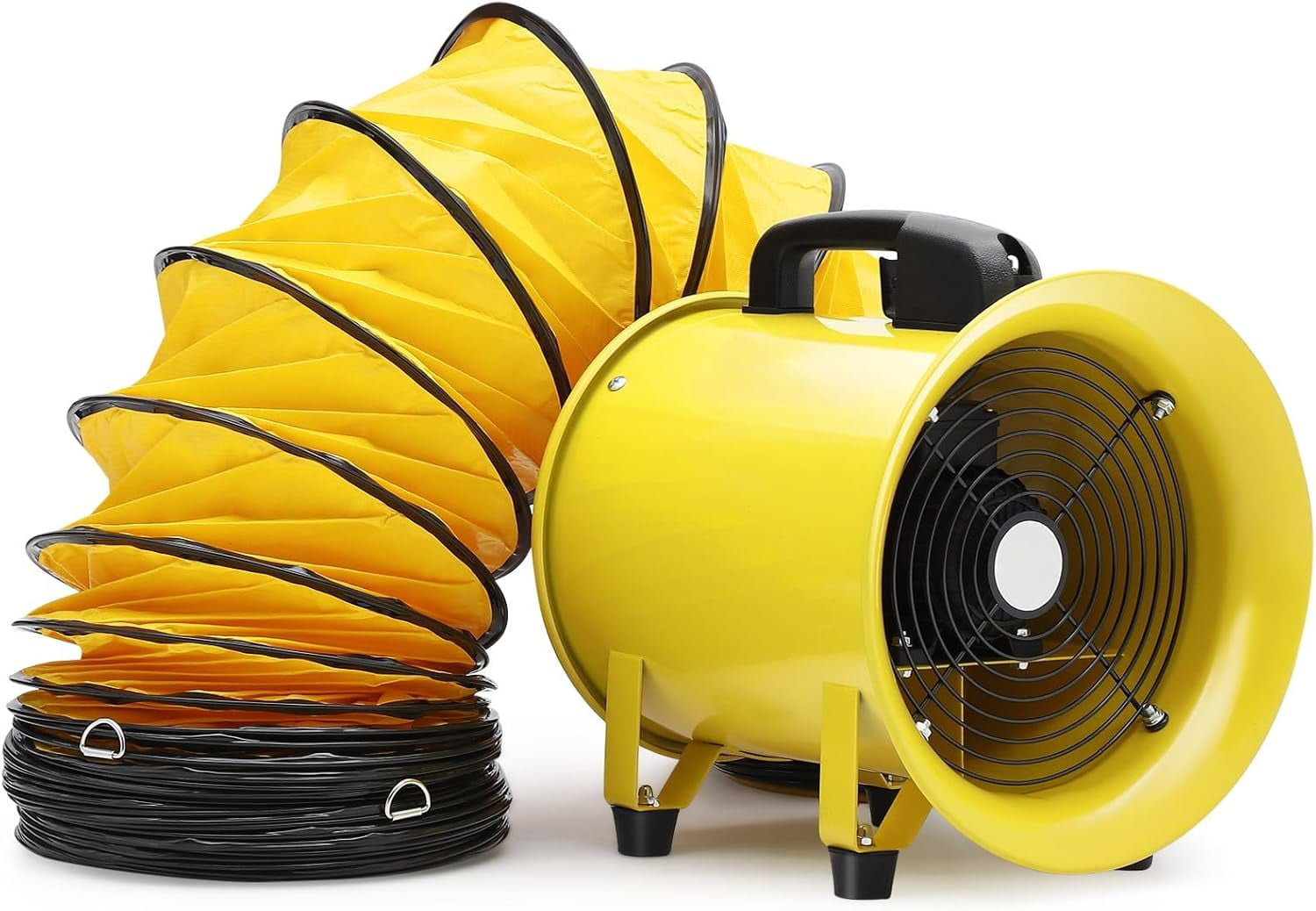 Garvee 10" Portable Utility Blower/Exhaust, 33FT PVC Duct Hose, 380W 2 ...