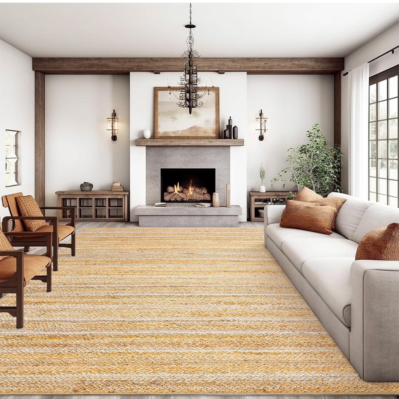 Garvee 10'x13' Extra Large Rugs for Living Room Modern Braided Print ...