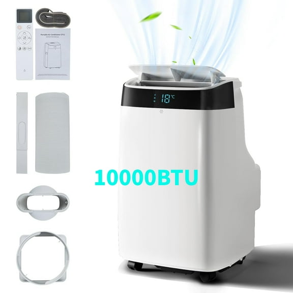 PHIGZNT 8,000 BTU Portable Air Conditioners Cool Up to 350 Sq.Ft, 4 ...
