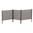 Garvee 106" x 48" Outdoor Privacy Screen,3-Panel No-Dig Metal Fence ...