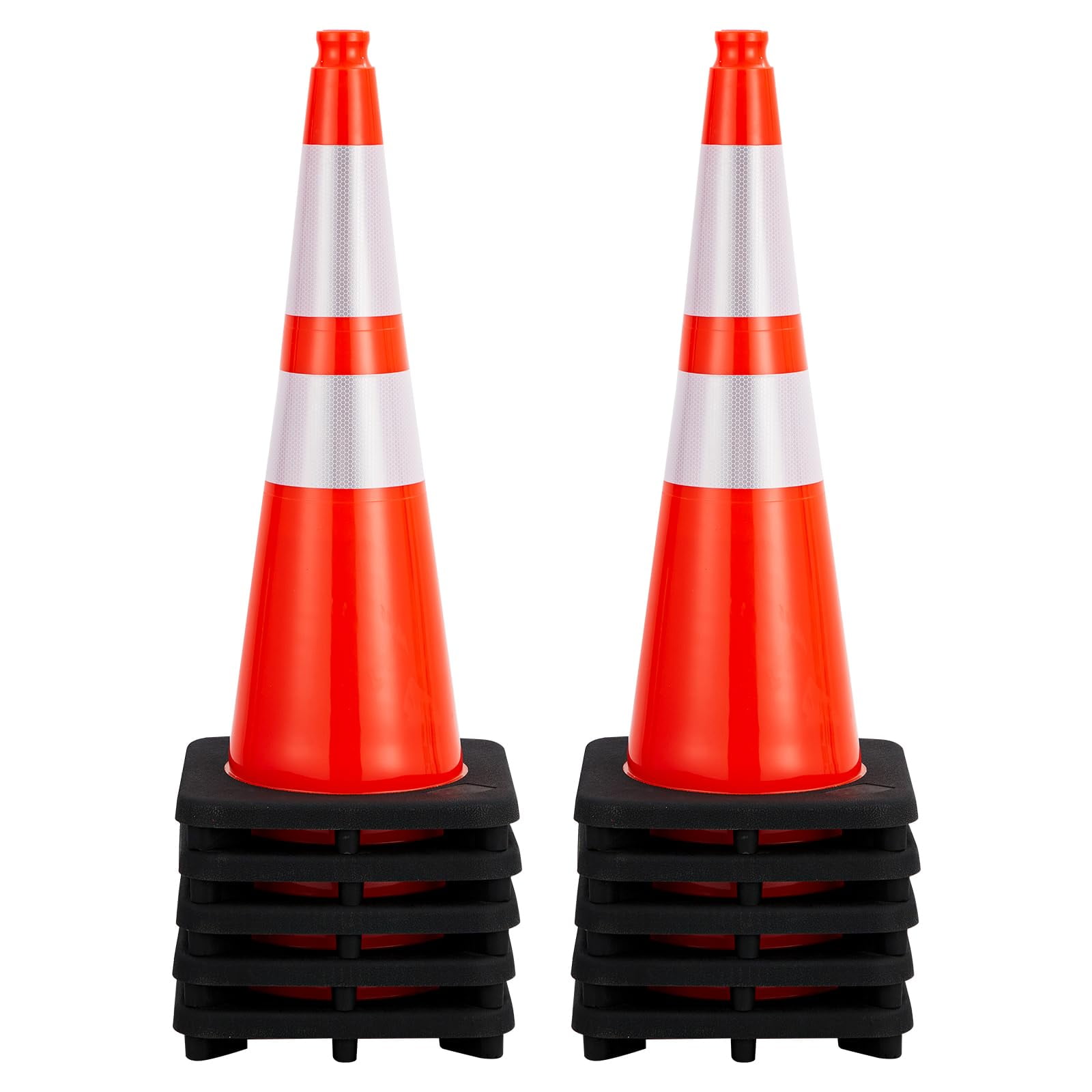 Garvee 10PCS 28" Traffic Safety Cones, PVC Orange Safety Cones with ...