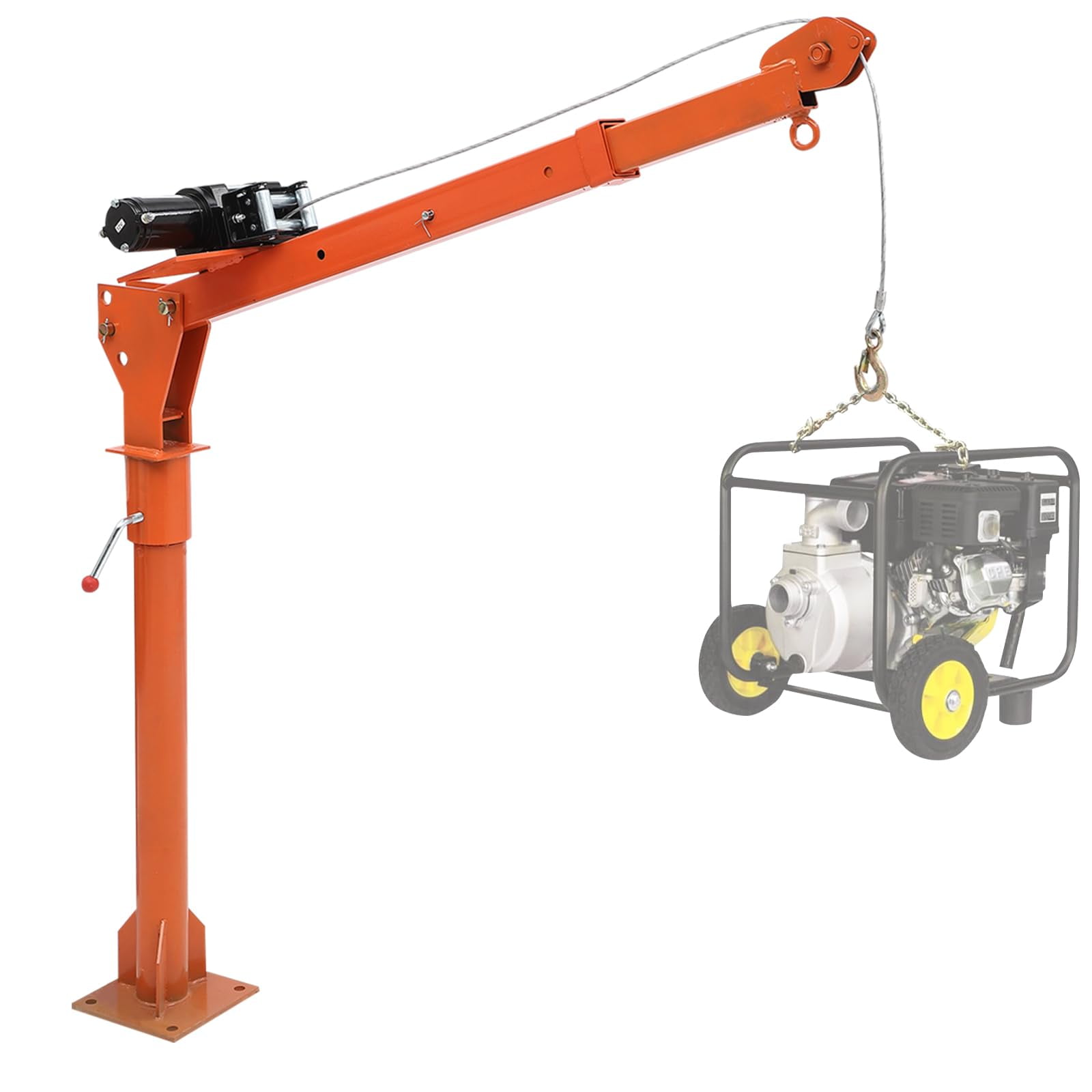 Garvee 1100 Lbs Truck Hoist Crane, Folding Truck Mounted Crane with Electric Winch 3500 Lb 12V ...
