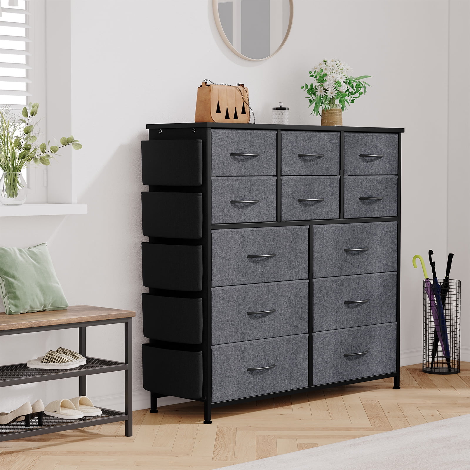 Garvee 12 Dresser for Bedroom, Chest of Drawers for Bedroom with Side ...