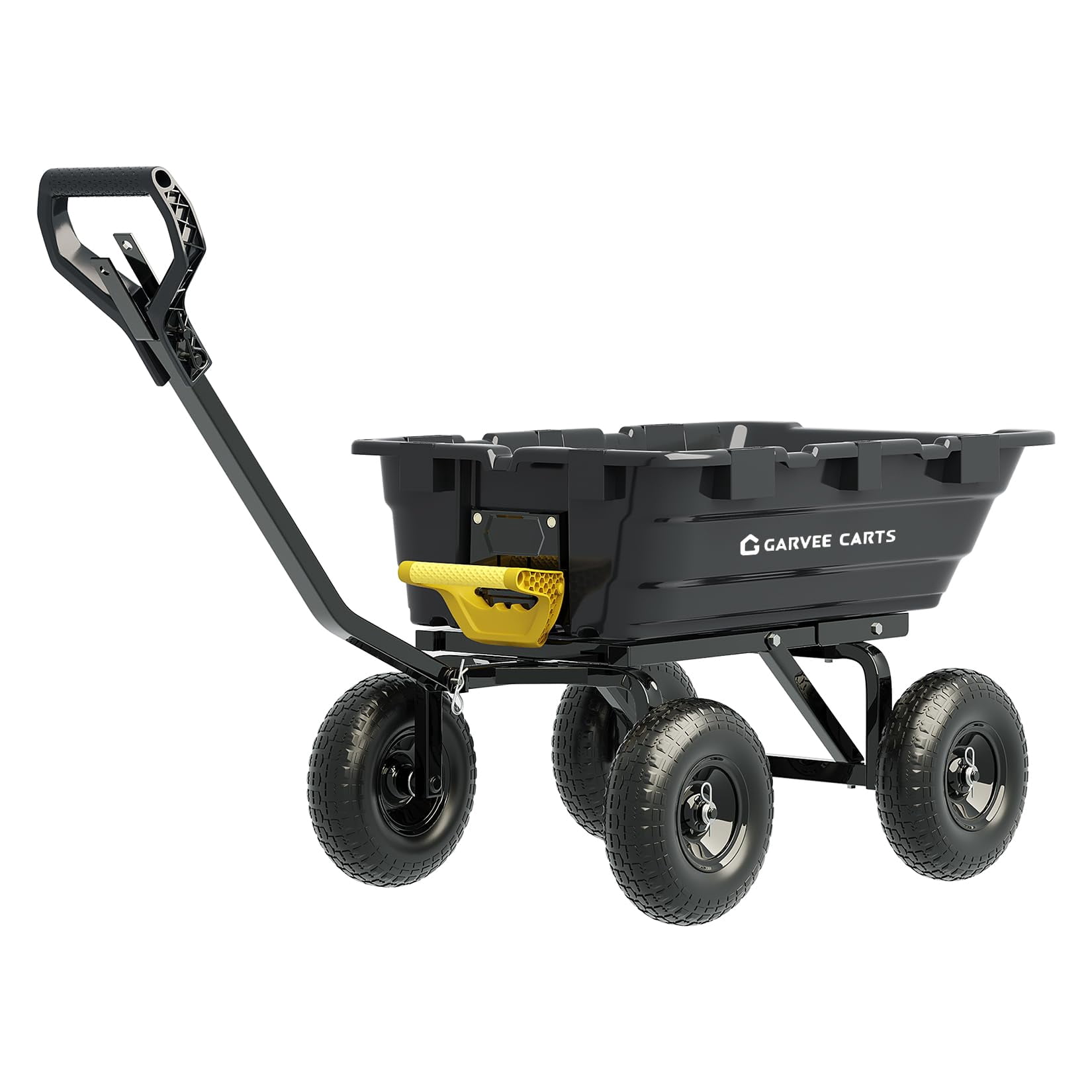 Garvee 1200lbs 7Cu.Ft. Garden Dump Cart Tow Behind with 2-in-1 ...