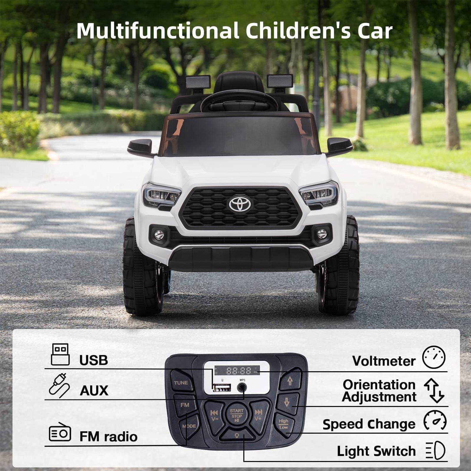 Garvee 12V Electric Ride on Car with Parent Remote Control White ...