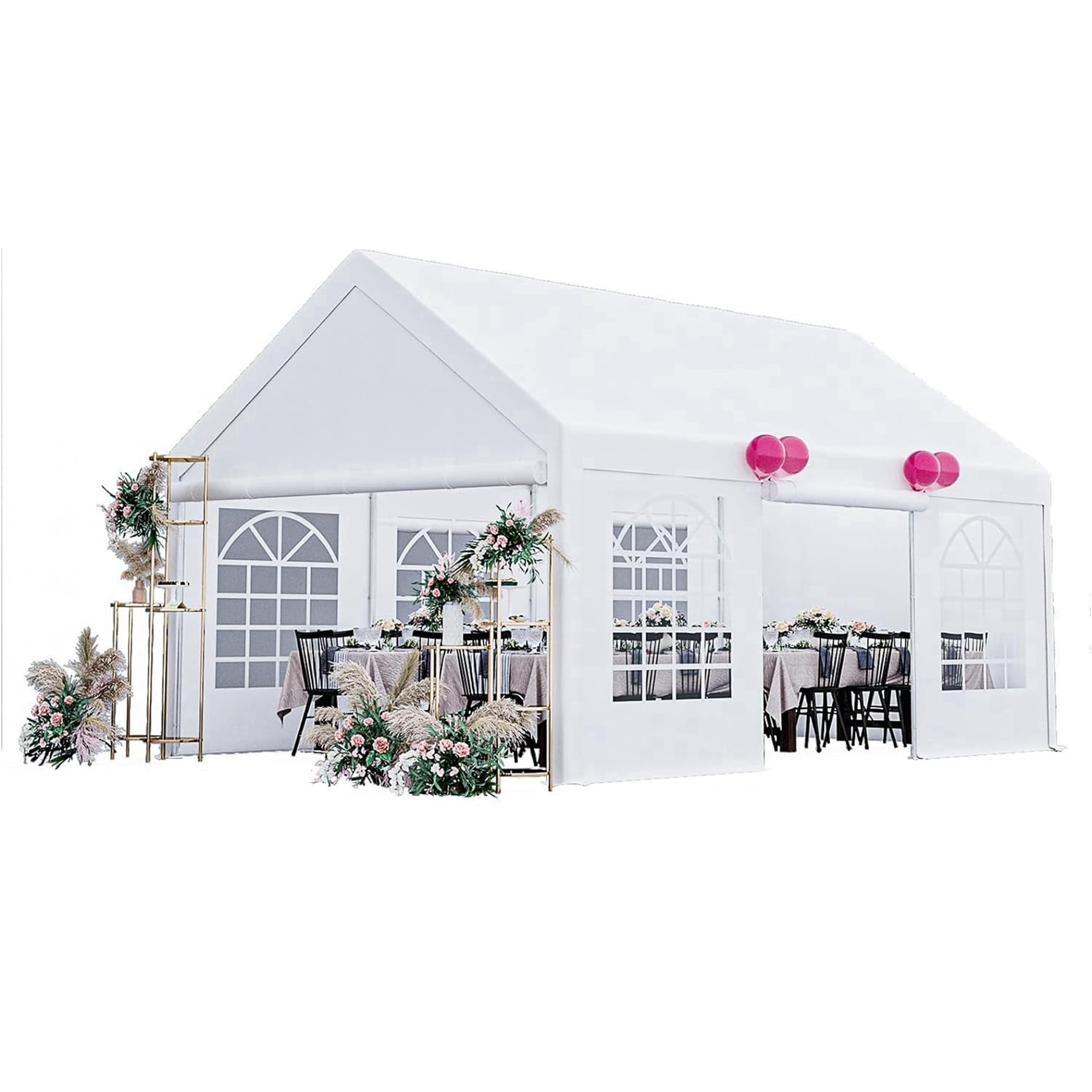 Garvee 13'x20' Wedding Party Tent in White, Outdoor Event Shelter ...