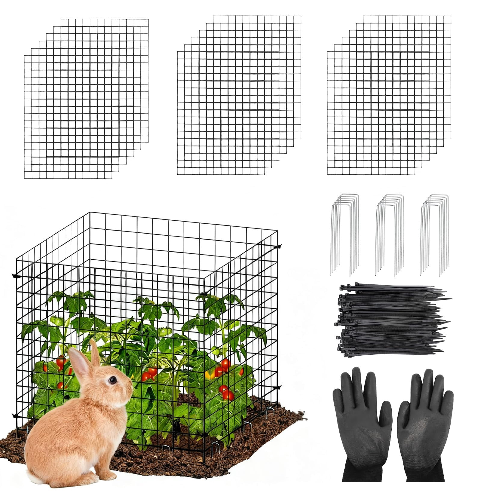 Garvee 18-Pack Heavy-Duty Plant Covers with Stakes - 17"x12" Rust ...