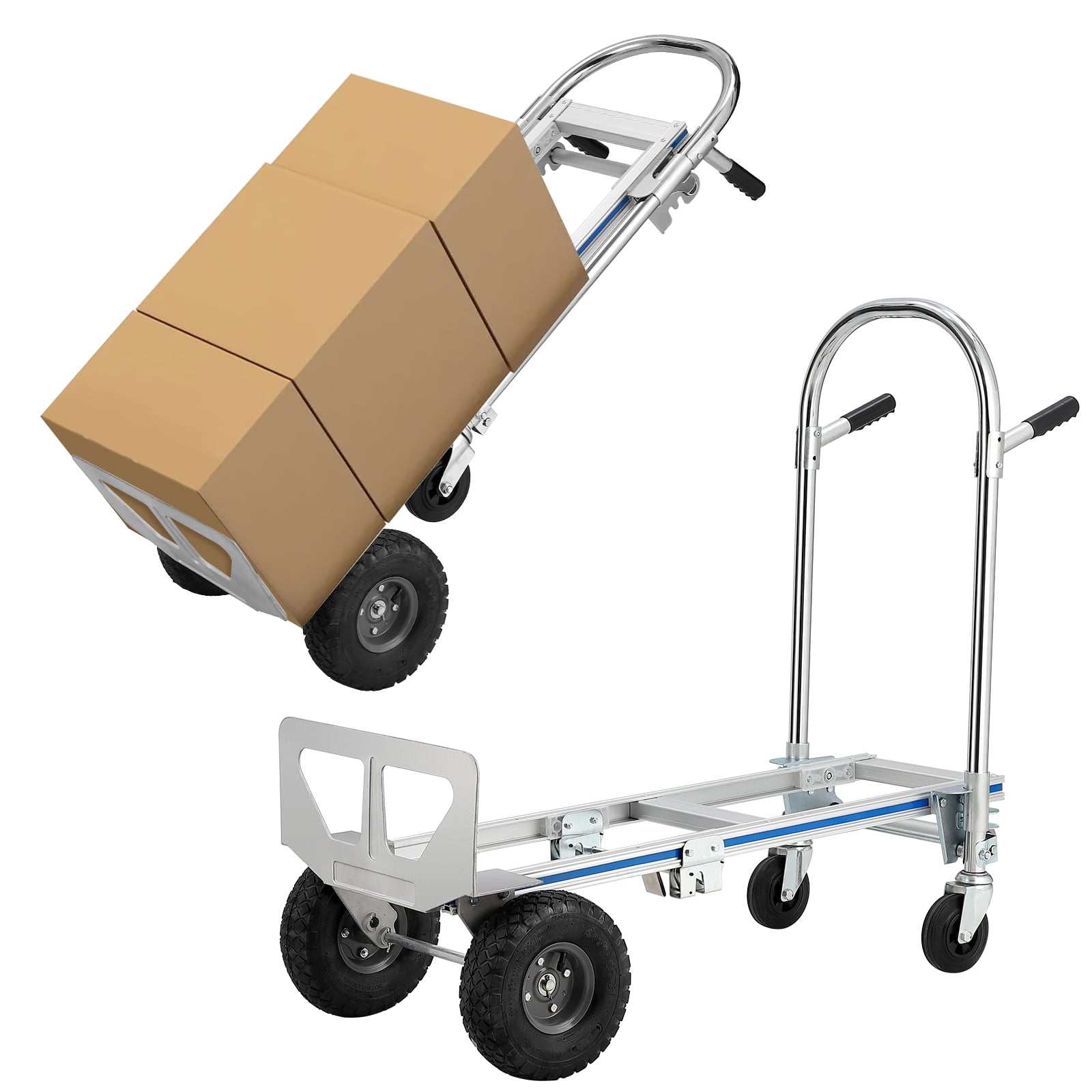 Garvee 2 in 1 Aluminum Hand Truck, Industrial Convertible Hand Truck ...