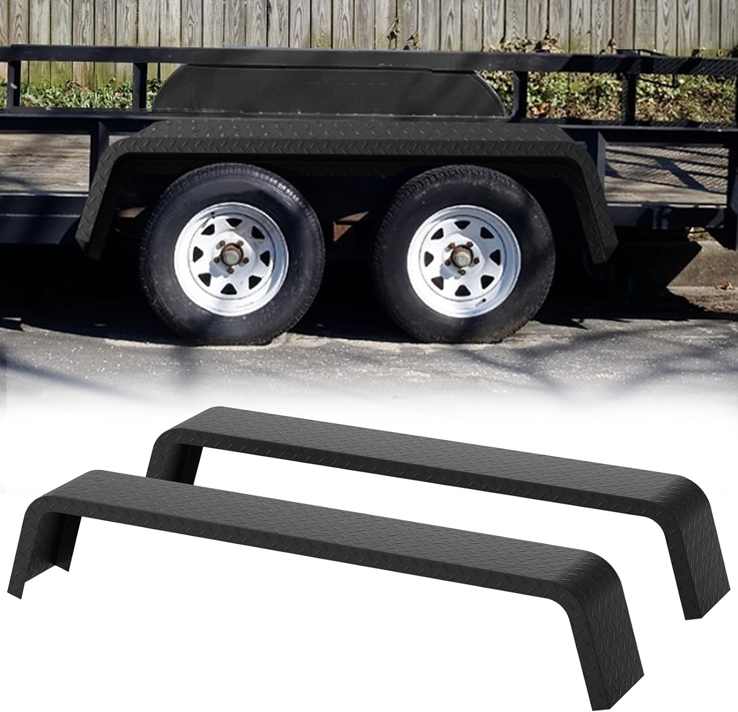 Garvee 2 Pack Tandem Axle Trailer Fenders for 13"-15" Tires, Heavy Duty ...