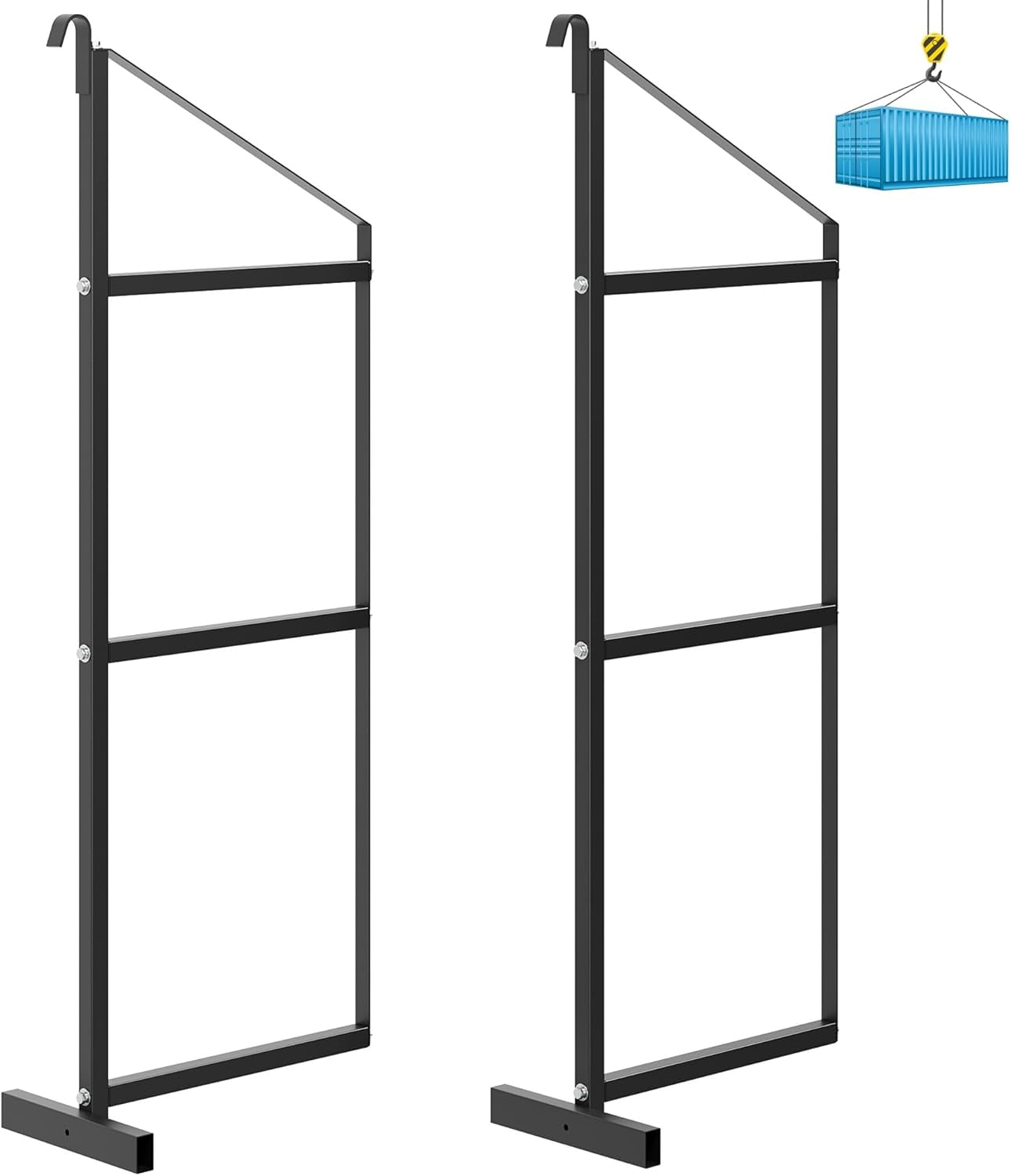Garvee 2 Packs 3 Tier Shipping Container Shelving Bracket, 22"D x 58"H ...