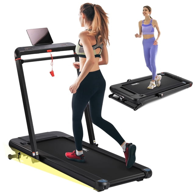Garvee 2-in-1 Foldable Walking Pad Treadmill with 15% Auto Incline ...