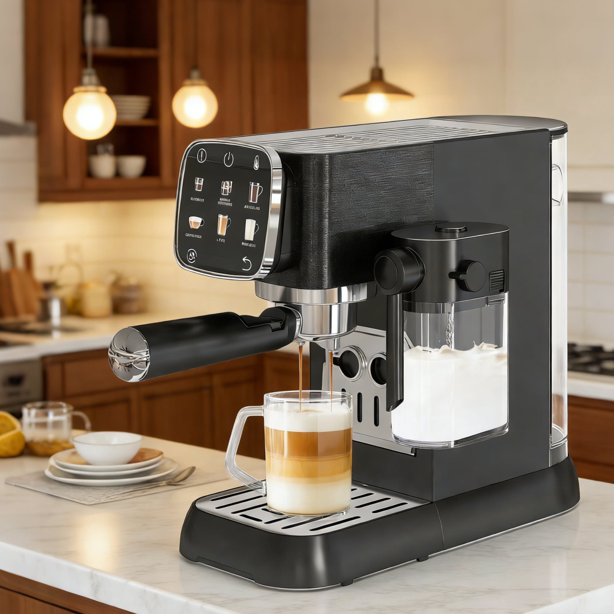 Garvee 20 Bar Professional Espresso Machine, Slim Coffee Maker with ...