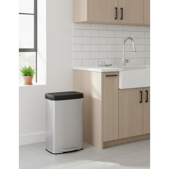 Garvee 21 gal / 80 L Stainless Steel Trash Can with Lid, Large Garbage ...