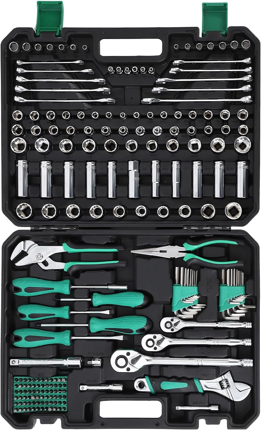 Garvee 213 PCS Mechanic Tool Set, DIY Hand Tool Kit Set, Auto Repair ...