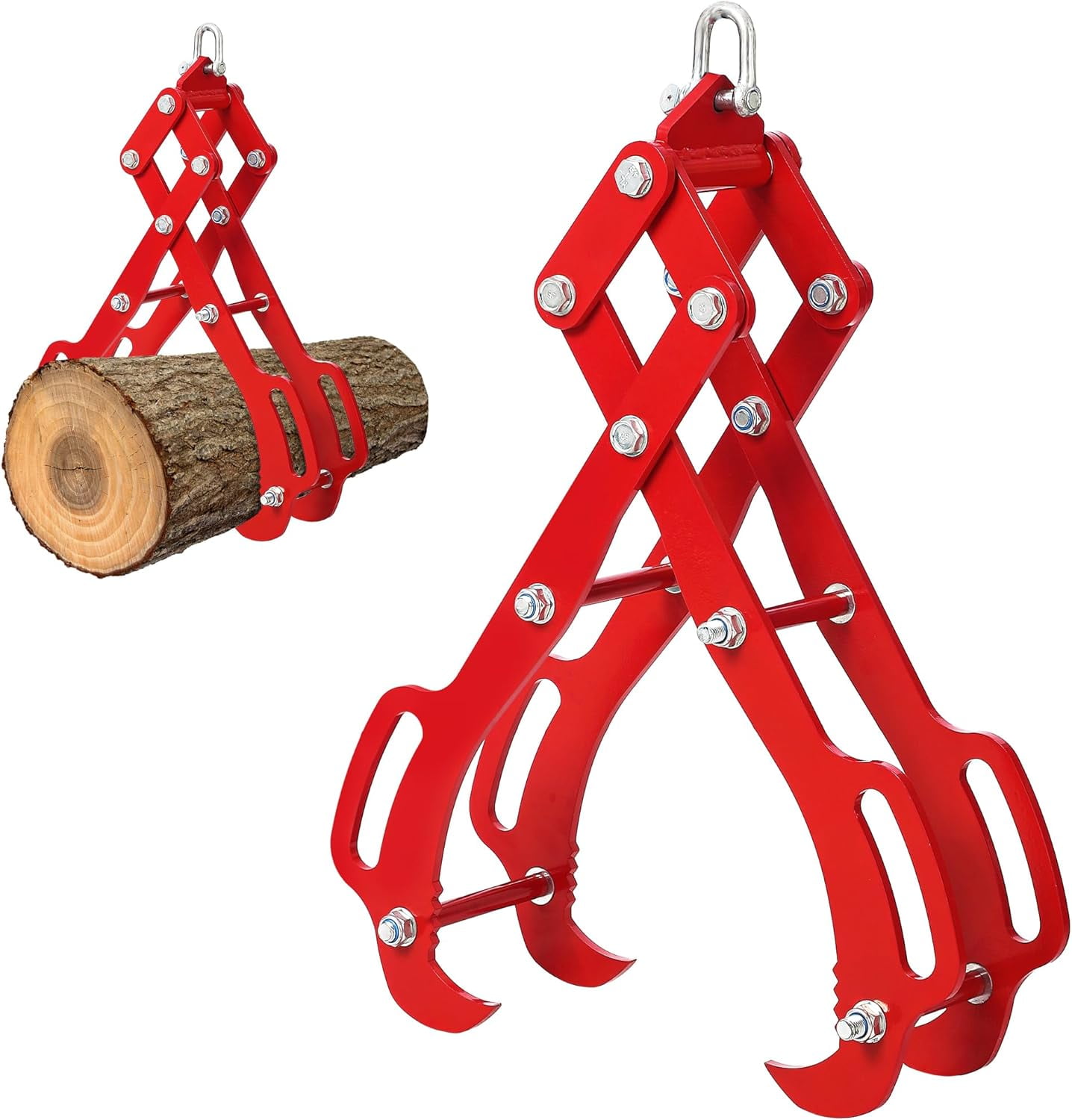 Garvee 28" Logging Tongs with 4 Claws, Log Grapple Hook for Timber and ...
