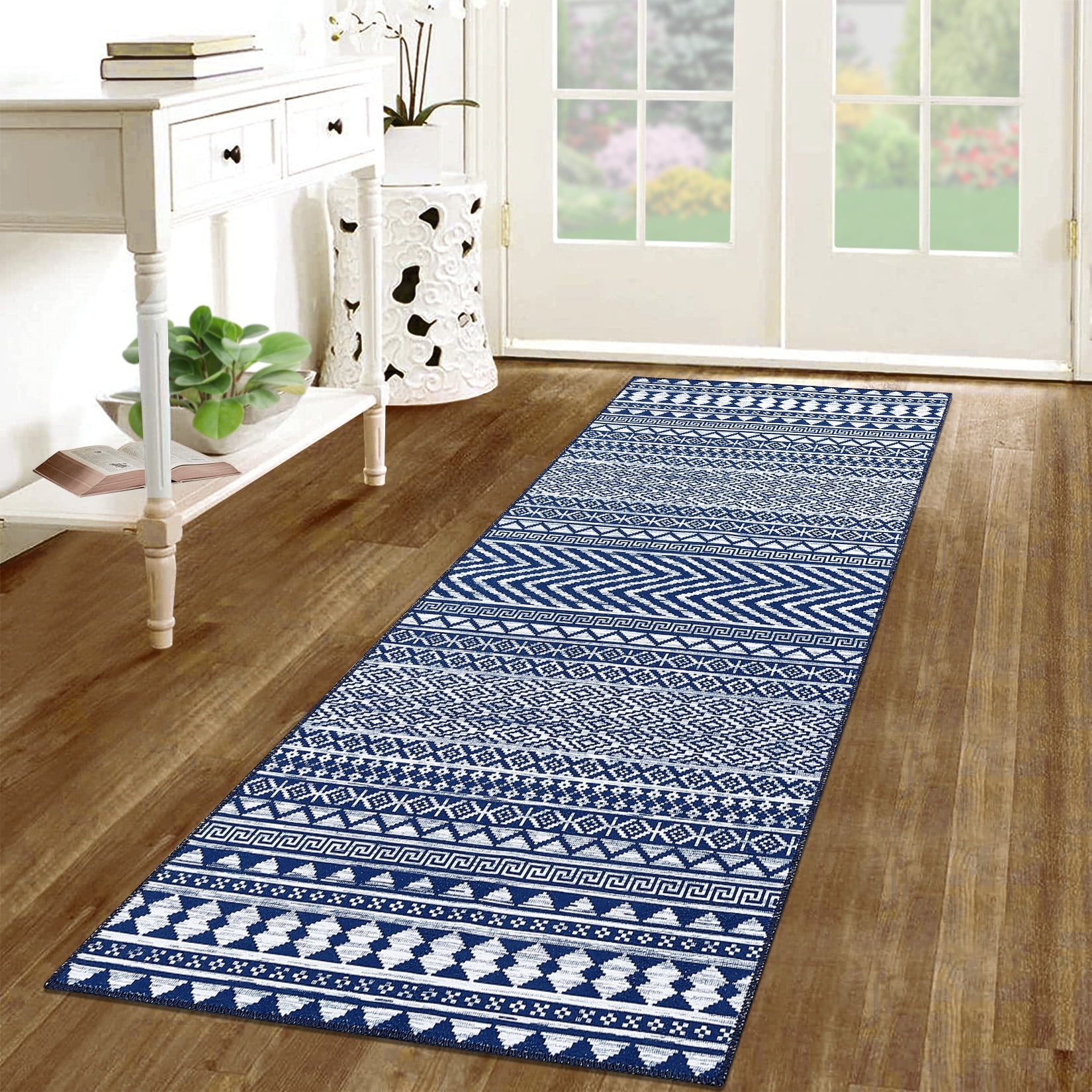Garvee 2x12 Moroccan Runner Rug Machine Washable Throw Carpet Foldable ...