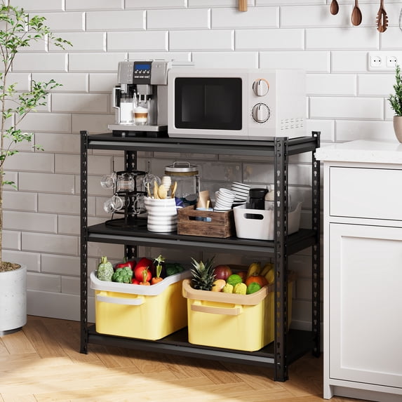 Garvee 3-Tier Garage Shelving Unit, Adjustable Storage Rack, 770 LBS ...