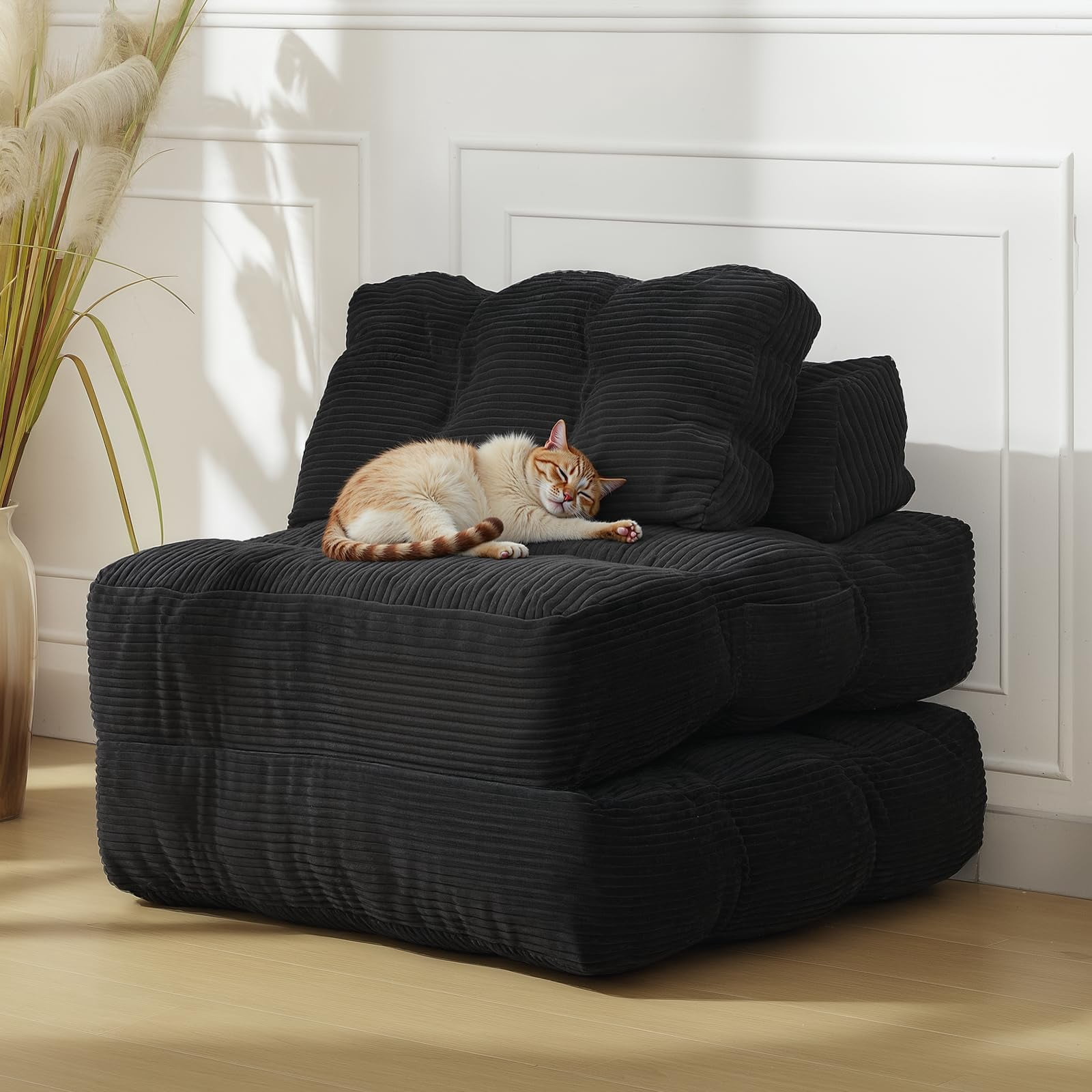 Garvee 3-in-1 Portable Folding Single Sofa Bed Sleeper Chair with ...