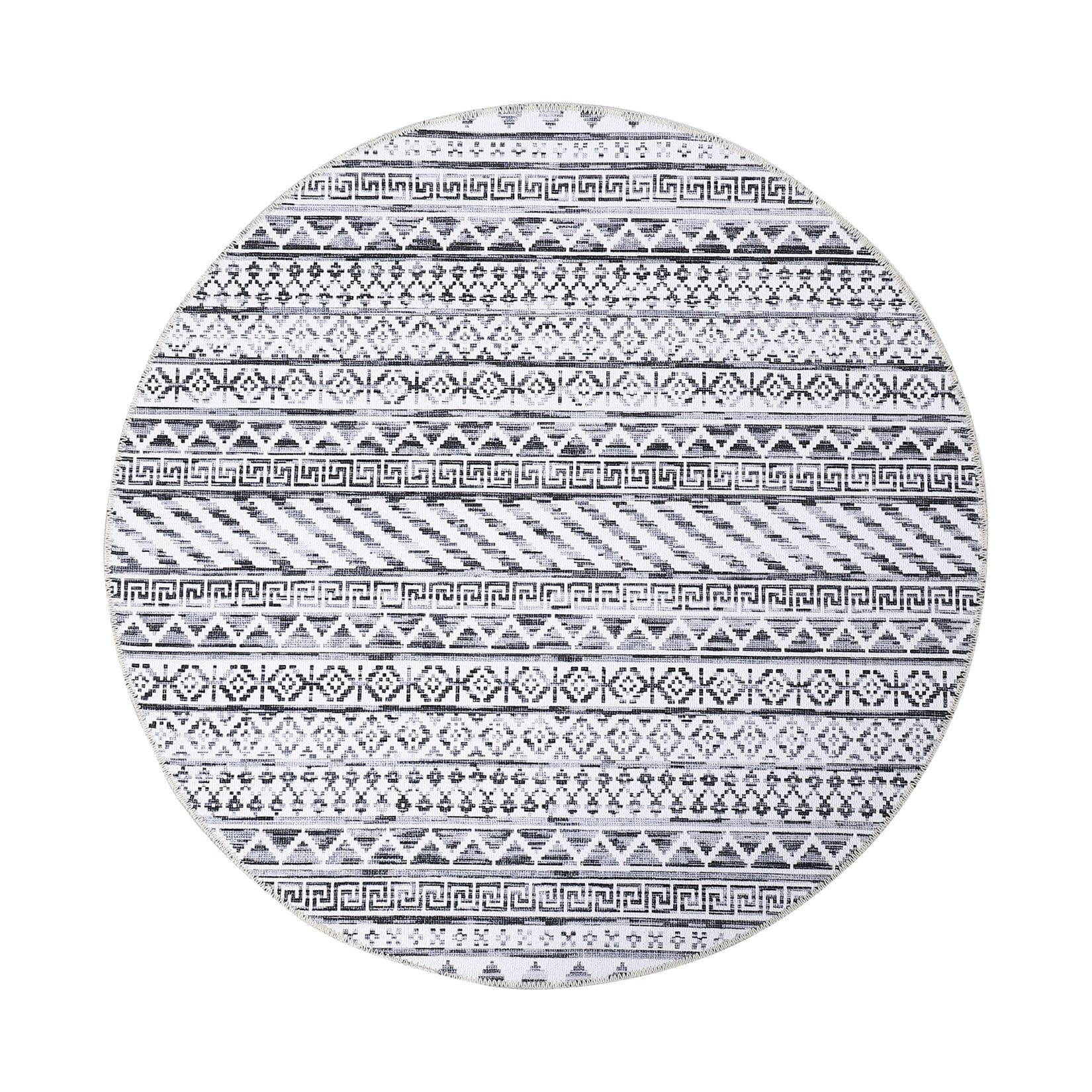 Garvee 3' x 3' Geometric Boho Round Rug Vintage Moroccan Area Rug ...