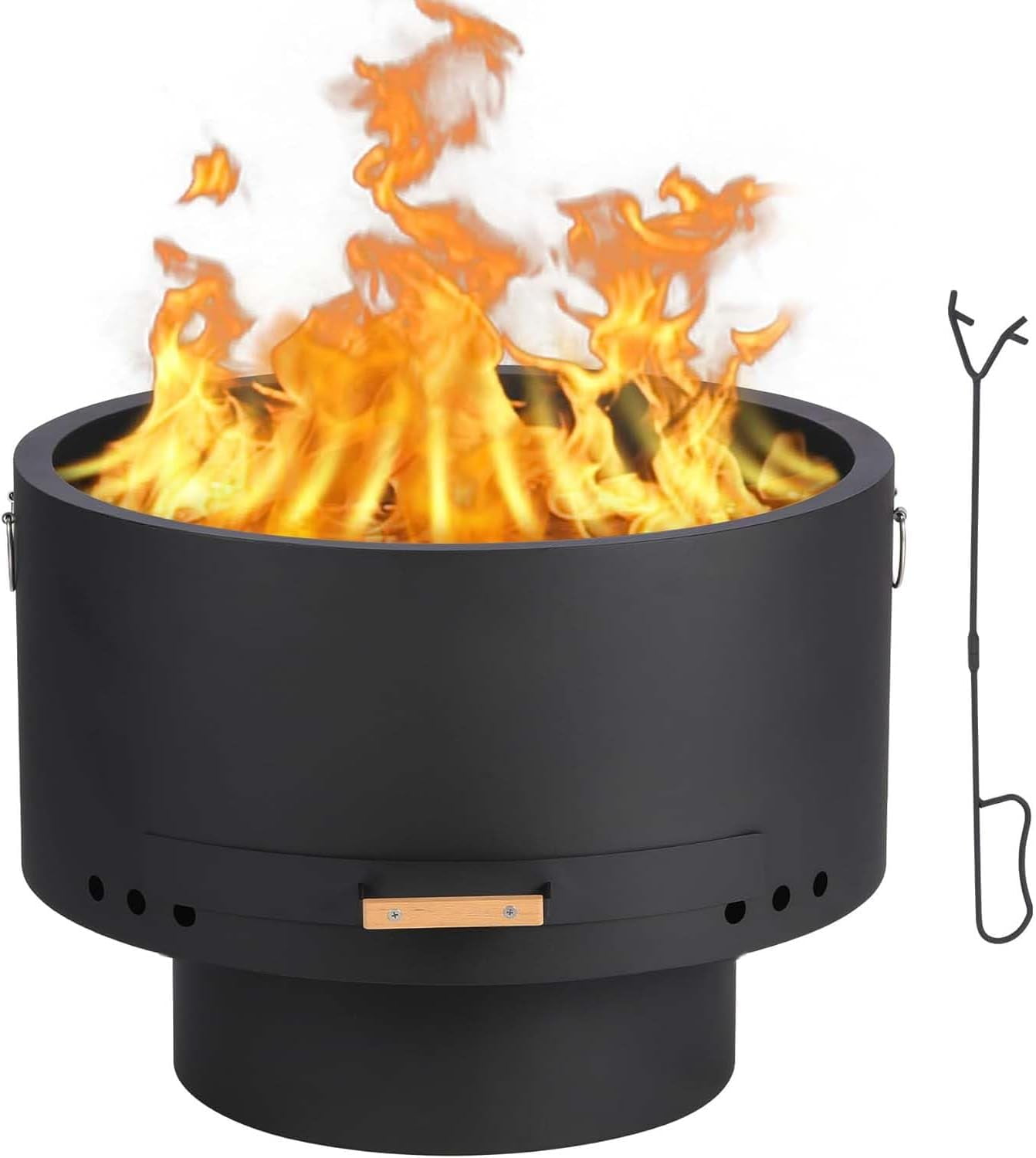 Garvee 30 Inch Smokeless Fire Pit, Outdoor Firepit Table with Removable ...