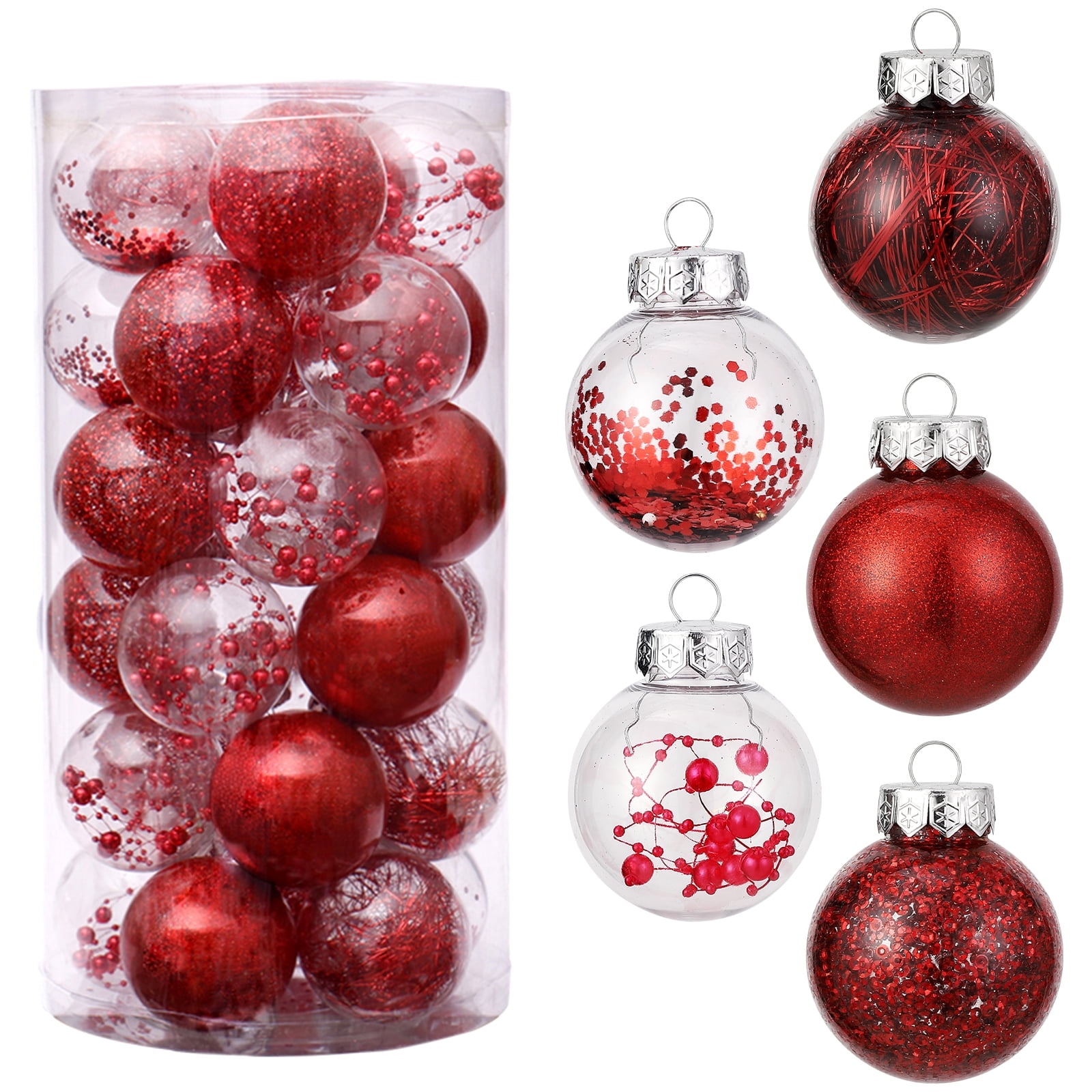 Garvee 30pcs Christmas Ball Ornaments, 2.36" Shatterproof Xmas Tree ...